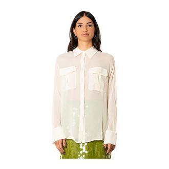 Semicouture Camicia misto seta - Femme - Blouses et Chemises - Blanc - Taille: 44 FR