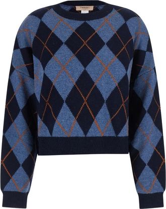 Twinset Pullover mit Rauten-Jacquardmuster - - Knitwear - Damen - Mehrfarbig - XS/S