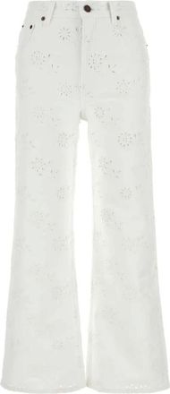Chlo&eacute; Femme, Jeans, Blanc, Taille: W30 Jean &Eacute;vas&eacute; Taille Haute
