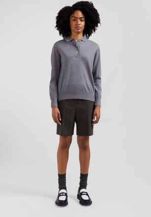 Eden Park Pull Femme Col Maillot En Laine Gris Chin&eacute; Coupe Regular