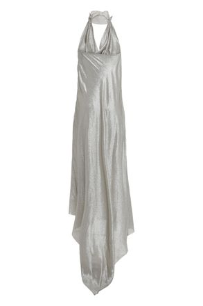 Frolov Womens Long Silk Dress Silver