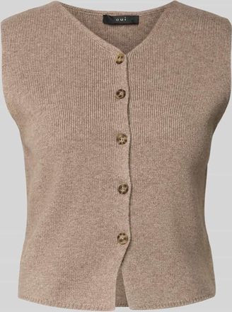 Oui Strickweste mit V-Ausschnitt
