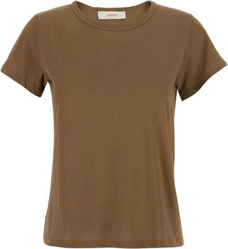 Jucca Femme, Tops, Brun, Taille: 38 FR T-shirt &agrave; col rond