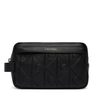 Calvin Klein Kosmetiktasche Calvin Klein Xl Emblem Aop Embo?Ss Dopp Kit LV04D1179G Schwarz