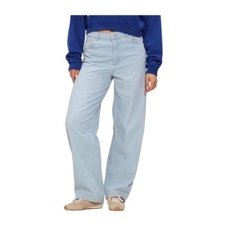 ALIX The Label Flie&szlig;ende Denim-Hose aus Webstoff - - Jeans - Damen - Blau - S