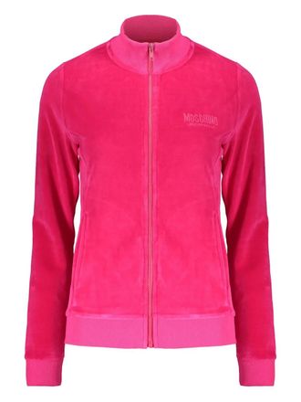 Moschino Sweatshirt mit Logo-Stickerei - Rosa