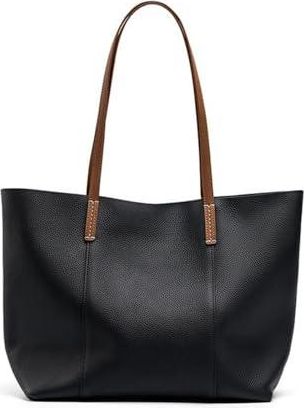 Generic Grand sac fourre-tout pour femme - Sac &agrave; main &agrave; bandouli&egrave;re en cuir v&eacute;g&eacute;talien - Sac &agrave; main hobo d&eacute;contract&eacute; - Sacs l&eacute;gers sous les bras - Navetteur, 