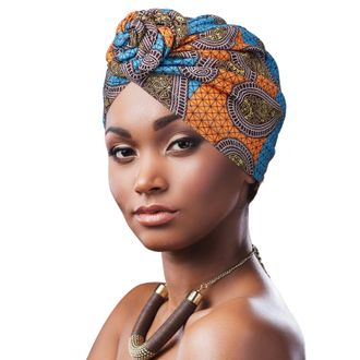 Dreshow 1 St&uuml;ck Afrikanischer Damen Turban Geflecht Kopfbedeckung Kopft&uuml;cher Chemo Kappe Vorgebunden Beanie M&uuml;tze Kopfwickel Schlafm&uuml;tze