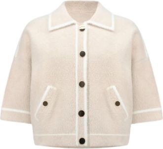 Joseph Ribkoff Federgarn-Strickjacke im Boxy-Schnitt - - Jackets - Damen - Beige - L