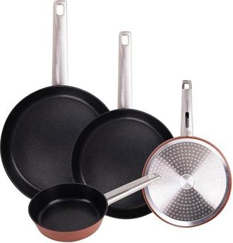 San Ignacio AGROS Pfannen-Set, 4-teilig, &Oslash; 16, 24, 28, 30 cm, aus geschmiedetem Aluminium