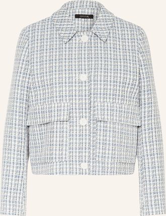 Comma Comma Tweed-Kastenjacke blau