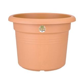ELHO Green Basics Cilinder 30 - Blumentopf f&uuml;r Au&szlig;en - &Oslash; 29.5 x H 22.4 cm - Braun/Mild Terra