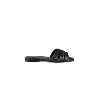 Saint Laurent Tribute Leder Pantoletten - - Shoes - Damen - Schwarzk - 34 EU