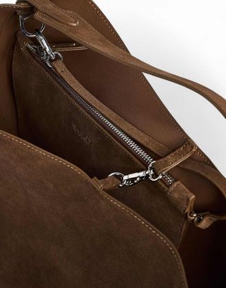 NA-KD Cabas en daim doux - Marron