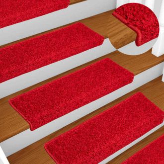 vidaXL Stufenmatten 10 Stk. 65x21x4 cm Rot Rechteckiger Rand Vidaxl