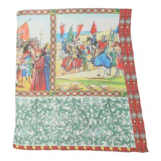 Dolce & Gabbana Foulard Carr&eacute; Imprim&eacute; en Soie - Femme - Accessoires - Multicolore - Taille: ONE Size