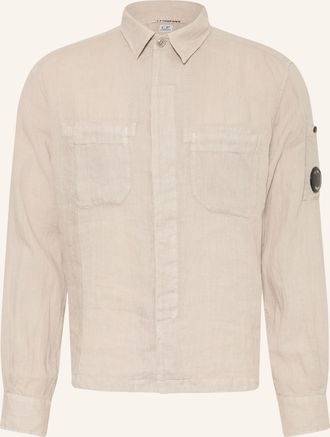 C.P. Company Leinenhemd Regular Fit grau