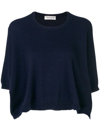 Comme Des Garçons pull crop en maille - Bleu