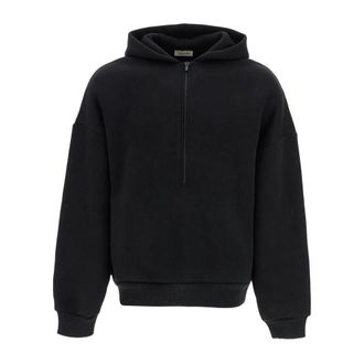 Fear of God Homme, Sweatshirts et sweats &agrave; capuche, Noir, Taille: XS Sweat &agrave; capuche oversize avec demi-zip