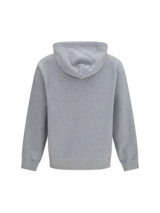 Valentino Mens Vlogo Signature Hoodie Grigio Melange Cotton Sweatshirts Sweater