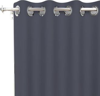 Soleil d'Ocre 32240 Alix Rideau ich Ösen Polyester Marine 135x180 cm