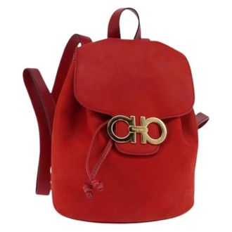 Ferragamo Pre-owned Lederrucksack - - Pre-owned - Damen - Rot - ONE SIZE