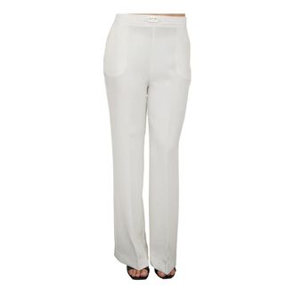Guess Femme, Pantalons, Blanc, Taille: 48 FR Pantalon Blanc Élégant Moderne Tendance