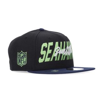 New Era Seattle Seahawks Flache Schirmm&uuml;tze - - Accessories - Herren - Schwarzk - S