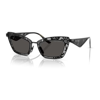 Dolce & Gabbana Sonnenbrille im Katzenaugen-Stil mit Spitze - - Accessories - Damen - Schwarzk - 51 MM