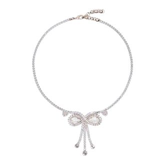 Alessandra Rich Collier en cristal avec - Femme - Accessoires - Blanc - Taille: ONE Size