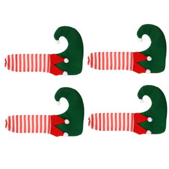 Artibetter DIYEAH 4st&uuml;cke Stuhlfu&szlig;abdeckungen in Weihnachtsform f&uuml;r Barhocker K&uuml;chenst&uuml;hle Gartenst&uuml;hle Schreibtischst&uuml;hle Esszimmerst&uuml;hle rutschfest Sch&uuml;tzt Stu