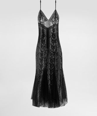 Dolce & Gabbana Slipkleid Aus Chantilly-spitze - Frau Collection Schwarz 38