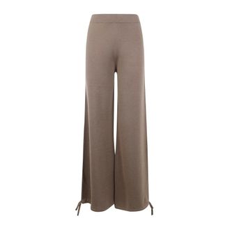 Max Mara Femme, Pantalons, Brun, Taille: 36 FR Wide Leg Knit Pants
