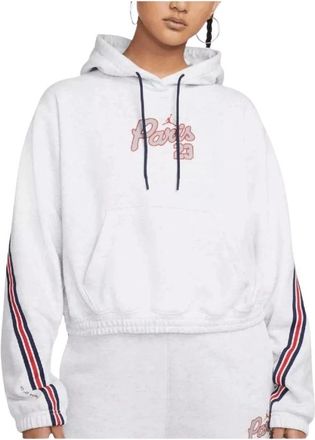 Nike Jordan Paris Saint-Germain Fleece-Pullover-Hoodie - - Sport - Damen - Wei&szlig; - XS