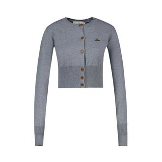 Vivienne Westwood Bea Cropped Cardigan - - Knitwear - Damen - Grau - XS