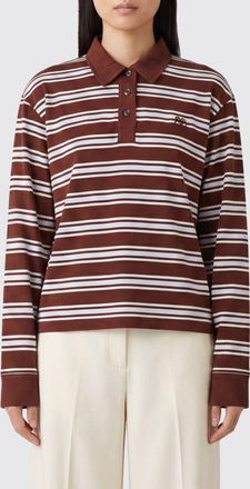 Rag & Bone Polo ray&eacute; &agrave; manches longues en coton avec logo brod&eacute; sur la poitrine