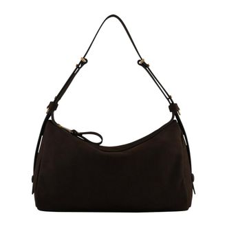Pourchet Femme, Sacs, Brun, Taille: ONE Size Sac bandouli&egrave;re Manuscrit en nubuck