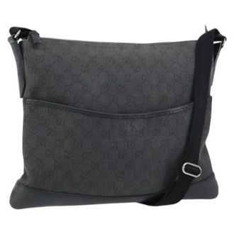 Gucci Pre-owned Vintage Canvas Umh&auml;ngetasche - - Pre-owned - Damen - Schwarzk - ONE SIZE