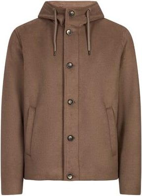 Herno Manteau textur&eacute; coupe droite &agrave; capuche