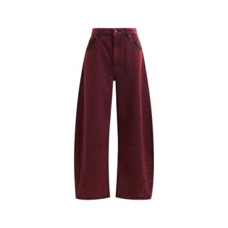 Essentiel Femme, Jeans, Rouge, Taille: W26 Jean en coton biologique - Bordeaux