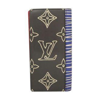 Louis Vuitton unisex, Pre-owned, Bleu, Taille: ONE Size Portefeuille long &agrave; deux volets Monogram Pre-owned
