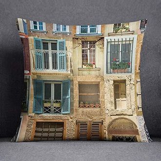 Bonamaison Le Jardin du Lin Kissenhüllen, Cotton, Mehrfarbig, 45x45