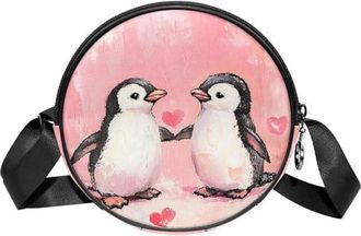 Generic Sac &agrave; bandouli&egrave;re rond pour femme, petit sac &agrave; bandouli&egrave;re avec fermeture &eacute;clair, bretelles r&eacute;glables, style d&eacute;contract&eacute;, pour femmes et filles