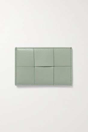 Bottega Veneta Porte-cartes En Cuir Intrecciato Cassette - Vert
