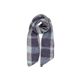Only Onllima New Check Scarf - - Accessories - Damen - Blau - ONE SIZE