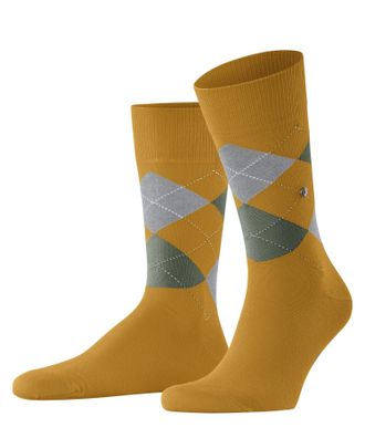 Burlington Herren Socken King M So Baumwolle gemustert 1 Paar, Gelb Dottergelb 1305-O, 40-46
