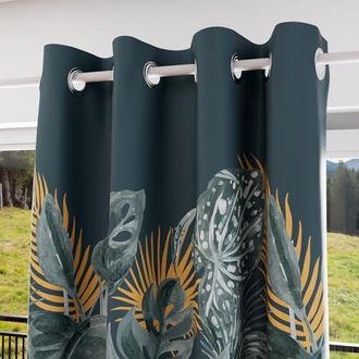 Soleil d'Ocre Soleil dOcre, Rideau ich Ösen Samt 135x250 cm Tropic