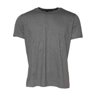 Dolce & Gabbana Logo Details Rundhals T-Shirt - - Tops - Herren - Grau - M