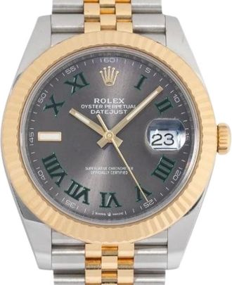 Rolex Pre-owned Datejust 41 Wimbledon Ref 126333 - Homme - Pre-owned - Gris - Taille: ONE Size