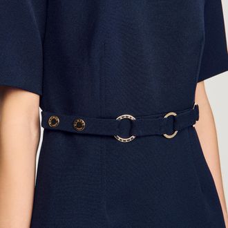 Sandro Robe courte &agrave; ceinture &agrave; anneaux